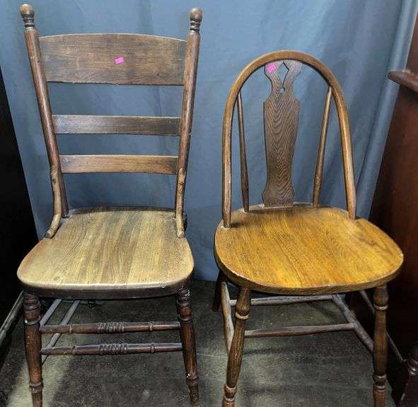 Ladder-Back and Camelback Chairs with Turned Legs - Metzger Property ...