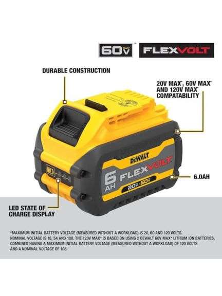 DEWALT - FLEXVOLT 20V/60V MAX Lithium-Ion 6.0Ah Battery Pack (2 Pack) - Metzger Property ...