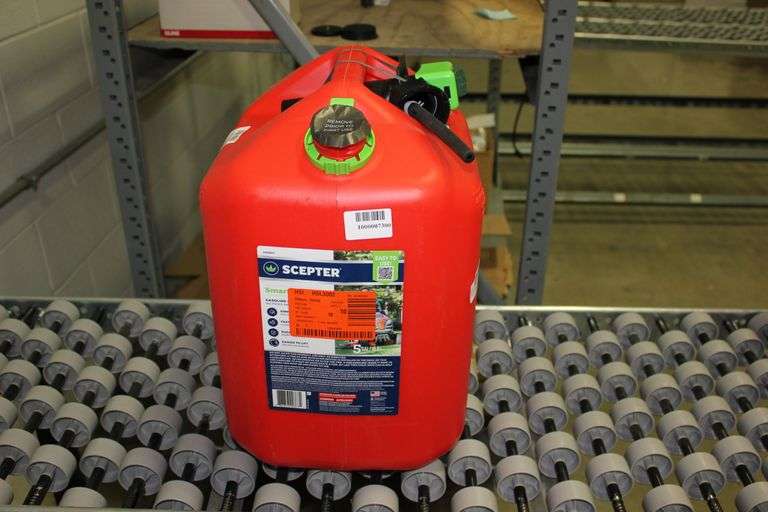 SCEPTER - 5 Gal. Smart Control Gas Can with Rear Handle, Red Fuel ...
