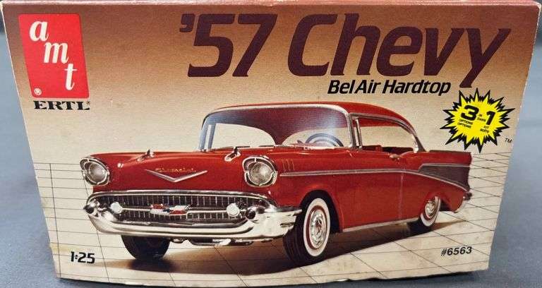 AMT Ertl Model Kit 1:25 Scale ’57 Chevy Bel Air Hardtop - Metzger ...