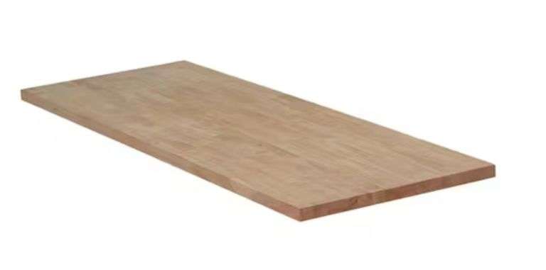 Hampton Bay 10 ft. L x 25 in. D Unfinished Hevea Butcher Block ...