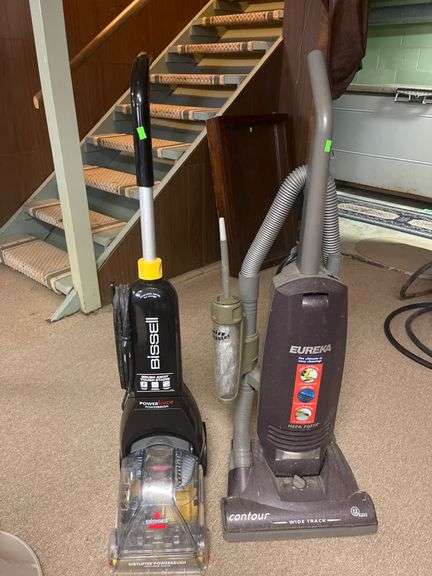 Bissell PowerBrush Cleaner and Eureka Wide Track Upright Vacuum with Accessories - Metzger ...