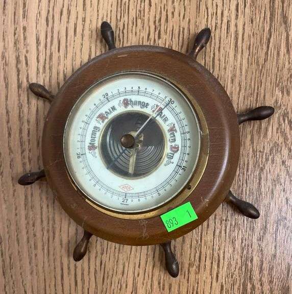 ATCO Germany Barometer with Ship Wheel Design - Metzger Property ...