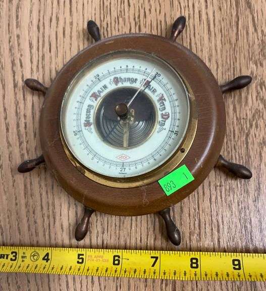 ATCO Germany Barometer with Ship Wheel Design - Metzger Property ...
