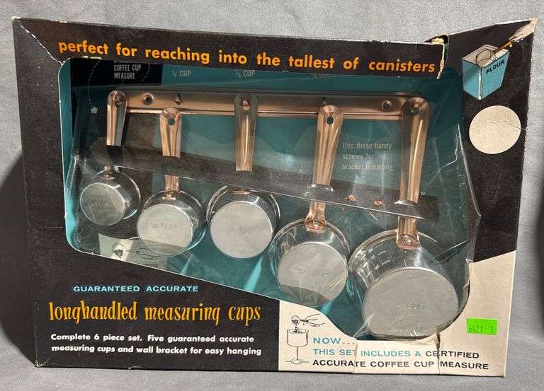 Sealed 6-Piece Long handled Measuring Cups with Copper Anodized Wall ...