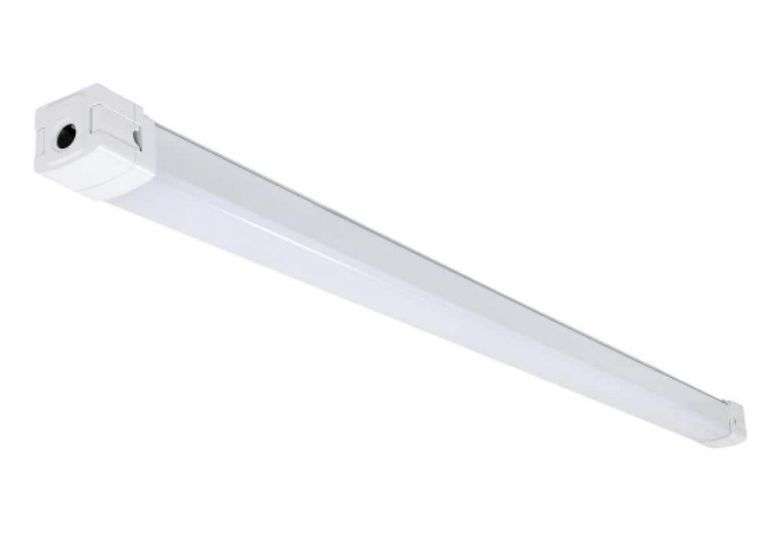 4 ft. Vapor Tight Integrated LED Gray Wraparound Light with Dual ...
