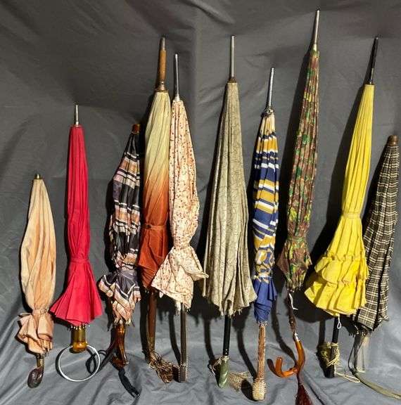 10 Parasols/Umbrellas with Various Handles and Fabrics - Metzger ...