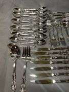 51 Piece Oneida 18/10 Stainless Steel Flatware Collection with Ornate ...