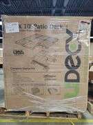 UDECX 10 ft. x 10 ft. 100 sq. ft. Red Cedar Patio Deck Starter Kit ...