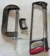 Metal C-Clamps, Hacksaw, and Letter/Number Stamp Punch Set - Metzger ...