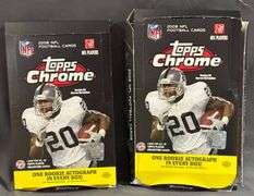 2009 Topps Chrome NFL Football Cards Boxes with Opened Packs - Metzger ...