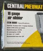 Central Pneumatic 16-Gauge Air Nibbler (Item 96661) in Sealed Box ...
