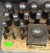 Metal Dapping Punch and Doming Block Kit on Wood Base - Metzger ...
