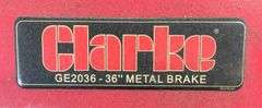 Clarke GE2036 36-Inch Metal Brake - Metzger Property Services, LLC