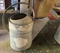 2 Galvanized Metal Watering Cans with Handles and Spouts - Metzger ...