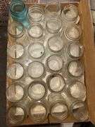 48 – Clear and Blue Glass Jars by Ball, Kerr, and Anchor Hocking, Pint ...