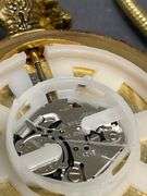 2 Infinity Quartz Gold-Tone Pocket Watches with Skull and Crossbones ...