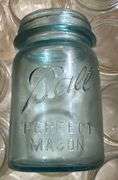 48 – Clear and Blue Glass Jars by Ball, Kerr, and Anchor Hocking, Pint ...