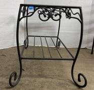 Longaberger Wrought Iron Two-Tier Table with Scrollwork Design, 18 ...