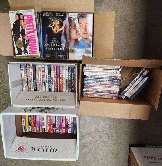 VHS and DVD Movies in Various Genres Inc. Romance, Comedy, Action and Drama - Metzger Property ...