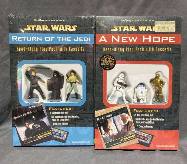 Star Wars Read-Along Play Packs with Cassettes, A New Hope & Return of ...