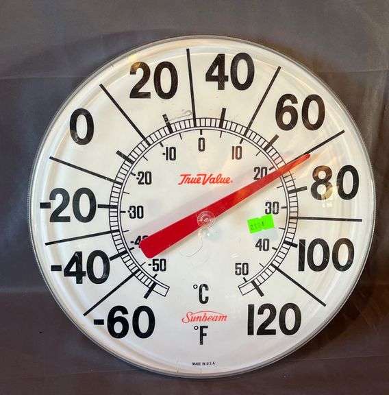 Sunbeam True Value Round Thermometer with Dual Temperature Scale ...