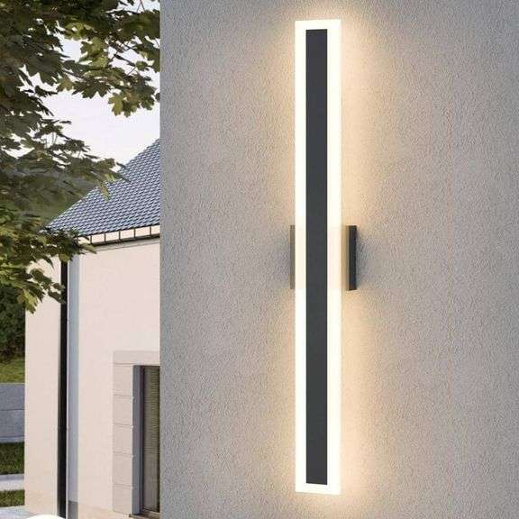 LAMQEE - 31.5 in. 1-Light Black Modern Linear Integrated LED Indoor ...