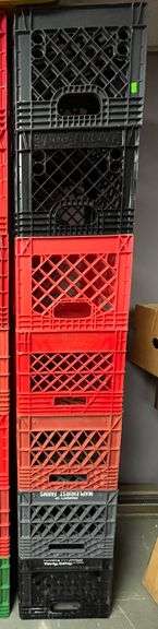 7 Plastic Milk Crates With Brand Markings Inc. dean Foods and Prairie ...