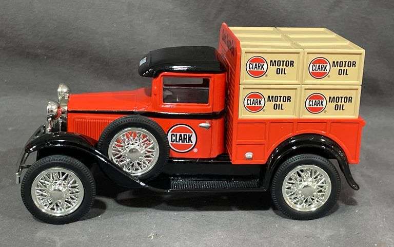 Clark Ford Model A Die Cast Pickup Bank with Oil Crates 6” - Metzger ...