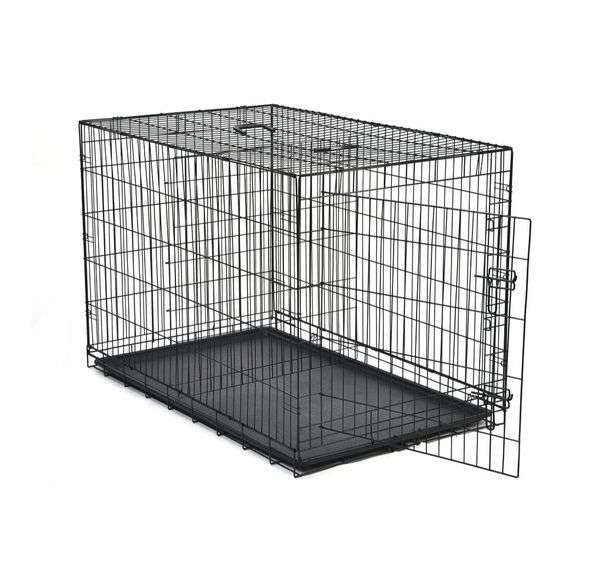 Max&Marlow 42-Inch Single-Door Foldable Metal Wire Dog Crate with Tray ...