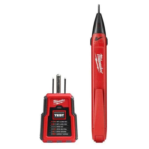 MILWAUKEE - Non-Contact Voltage and GFCI Receptacle Premium Test Kit ...