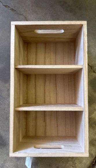 Brightroom 3 Compartment Wood Storage Box - Metzger Property Services, LLC