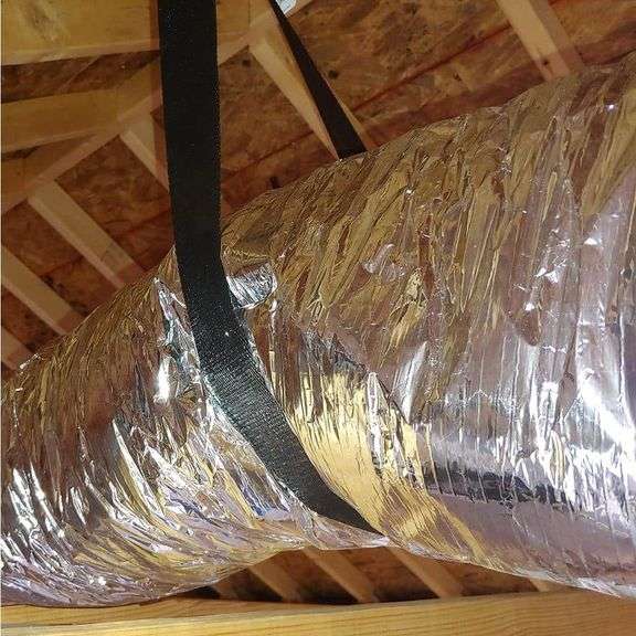 MASTER FLOW - 6 in. x 25 ft. Insulated Flexible Duct R6 Silver Jacket ...