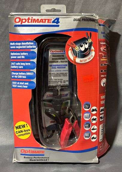 OptiMate 4 Dual Program Battery Charger and Tester - Metzger Property ...