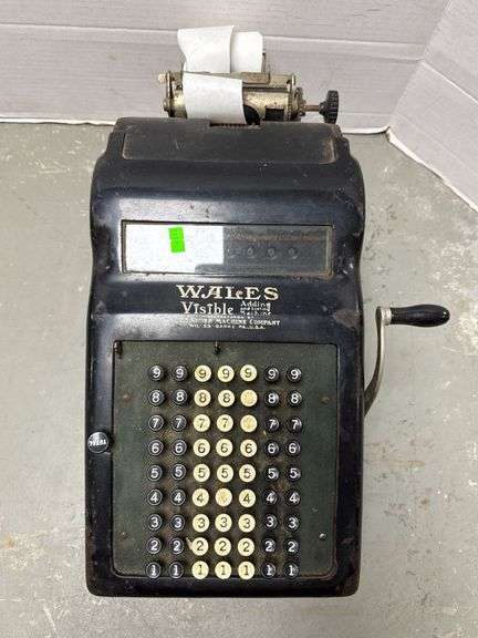 WALES Visible Adding Machine with Keypad and Paper Roll Mechanism ...