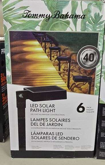 6-Pack Tommy Bahama LED Solar Path Lights with Aluminum Construction 20.07″ H - Metzger Property ...