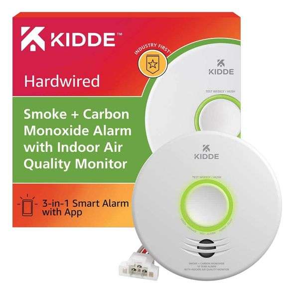 KIDDE - Smart Hardwired Smoke and Carbon Monoxide Detector, Indoor Air ...