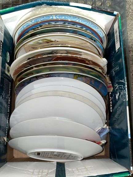 21 Decorative Porcelain Collector Plates with Artwork and Gilded ...