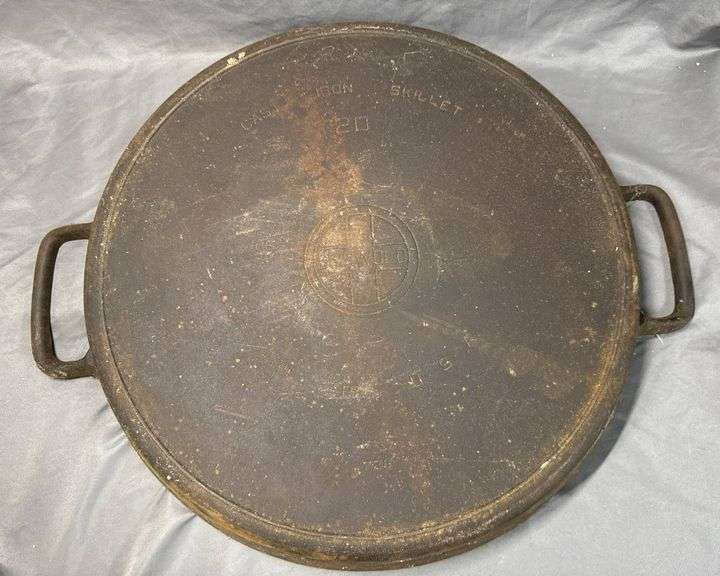 Griswold No. 20 Cast Iron Skillet with Dual Handles, Model #20, 20”x3 ...