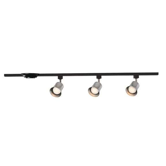 HAMPTON BAY - 4 ft. Brushed Nickel Integrated LED Ceiling Mount Direct ...