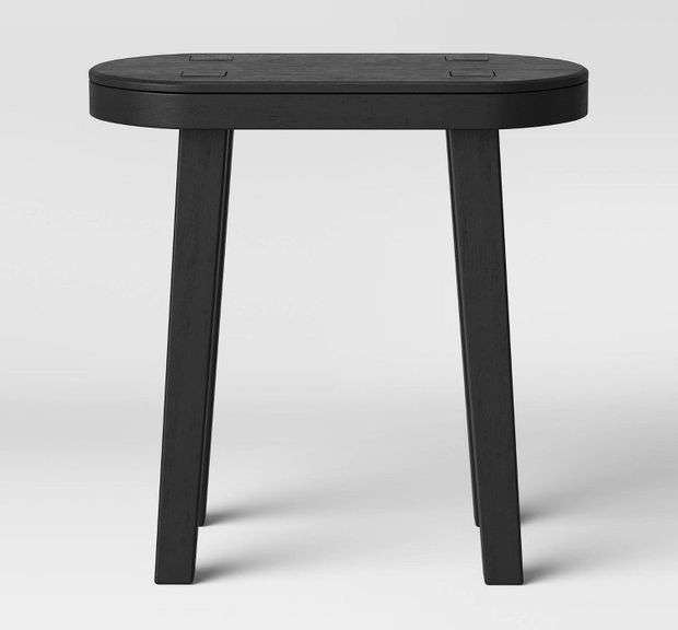 Black Rectangular Side Table with Four Legs - Metzger Property Services ...