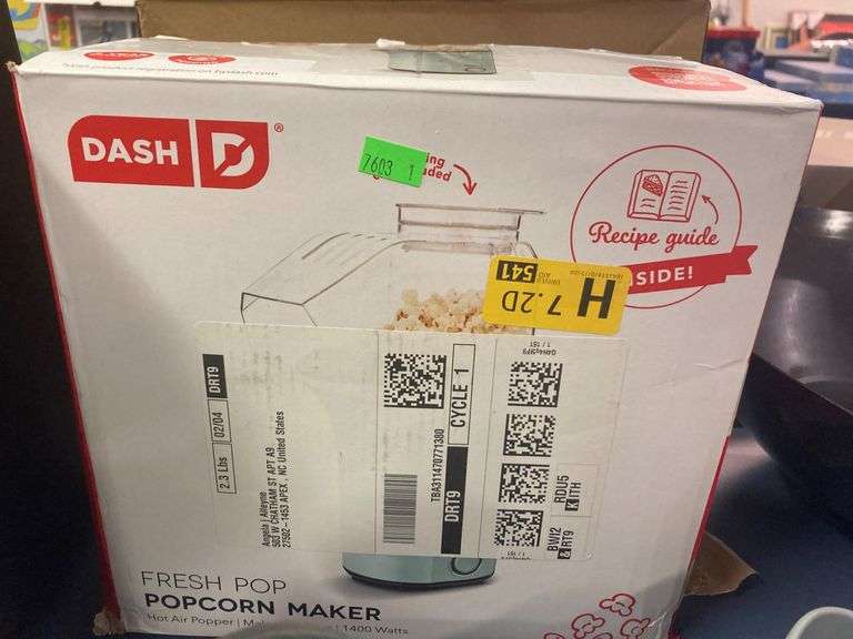 Dash Fresh Pop Popcorn Maker with Recipe Guide - Metzger Property ...