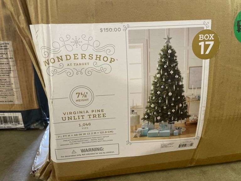 Wondershop at Target 7.5 ft Virginia Pine Unlit Christmas Tree ...