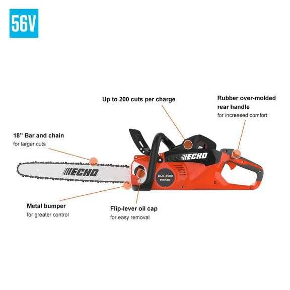 ECHO - ECHO 56V 18 in. Cordless Electric Battery Brushless Rear Handle ...