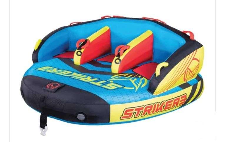 Striker 3-Person Inflatable Towable Tube With Ropes - Metzger Property ...