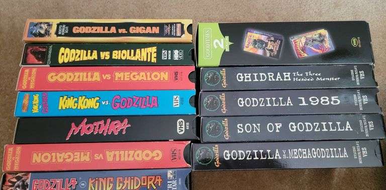 13 – Godzilla VHS Tapes Featuring Various Titles - Metzger Property ...