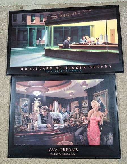 Framed Poster Prints: ‘Boulevard of Broken Dreams’ and ‘Java Dreams’ by ...
