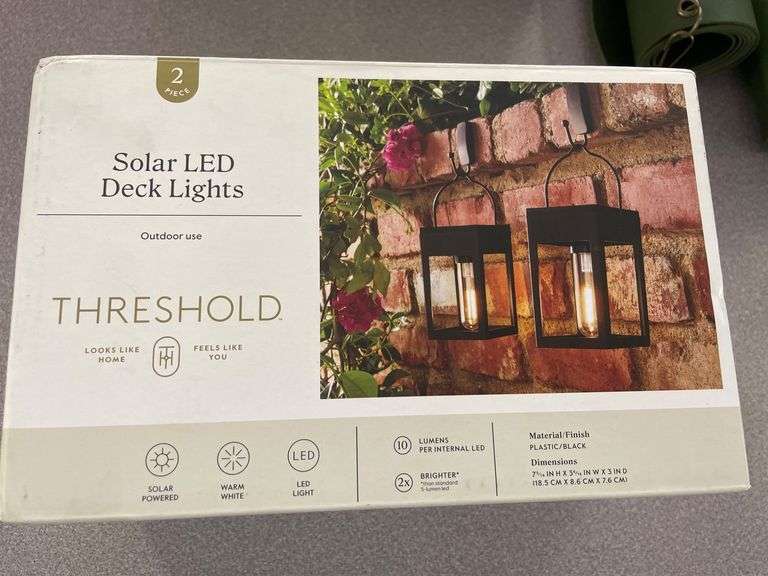 2-Pack Solar LED Outdoor Path Lights in Matte Black by Threshold ...