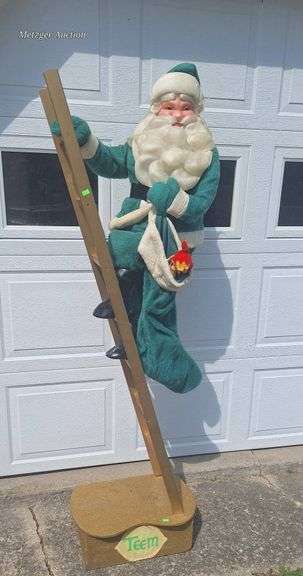 Teem Santa Claus Display with Ladder, 72in - Metzger Property Services, LLC