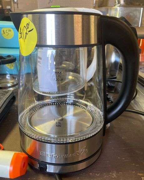 Elite Gourmet EKT-602 Electric Glass Kettle with Stainless Steel ...